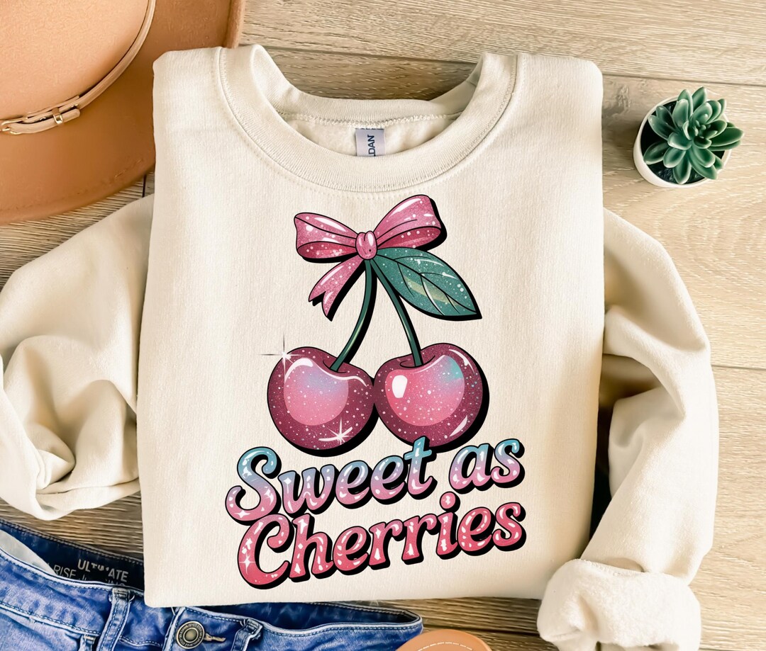 Sweet as Cherries Png, Cherries Png, Retro Png, Glitter Png, Trendy Png ...