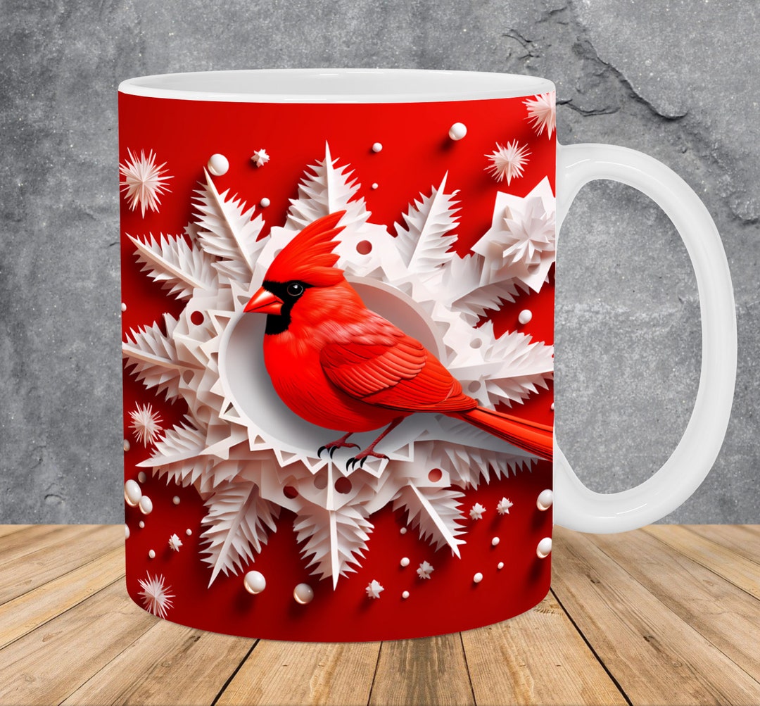 Winter Cardinal Mug Wrap Sublimation Design (digital Download) - Etsy