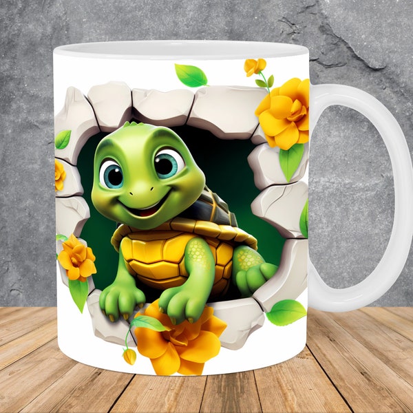 Turtle Mug - Etsy