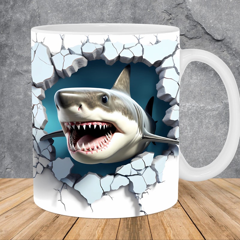 Shark Mug 15 Oz - Etsy