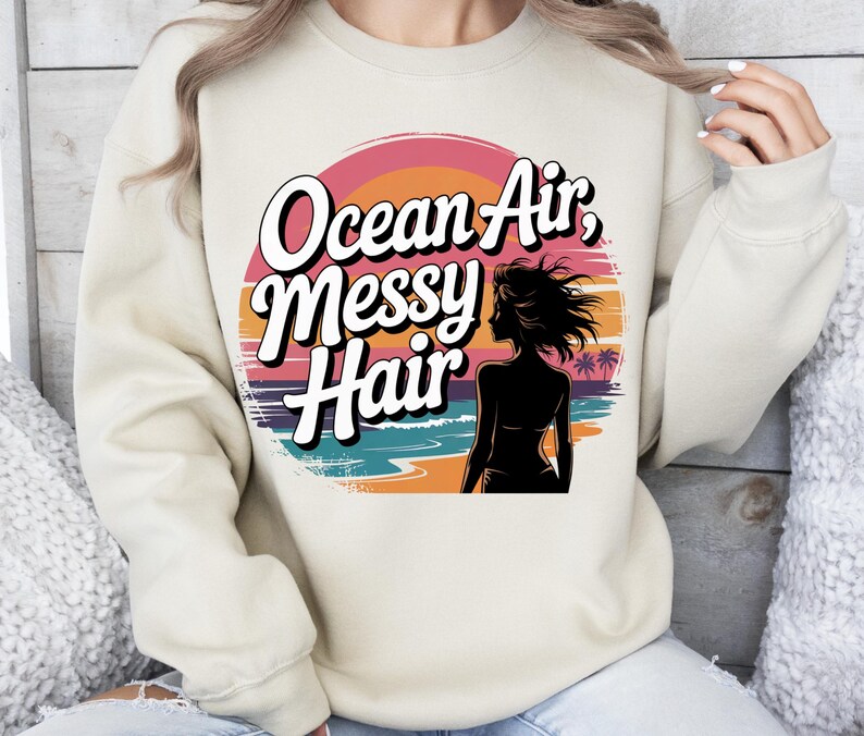 Ocean Air Messy Hair Png, Ocean Air Png, Messy Hair Png, Summer Png ...