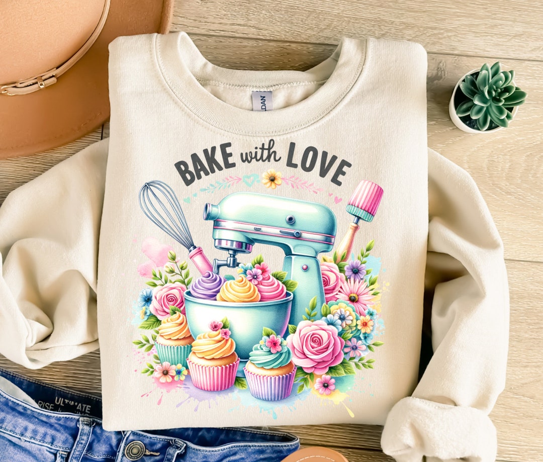 Bake With Love Png, Baking Png, Baking Sublimation, Retro Png, Cupcakes ...