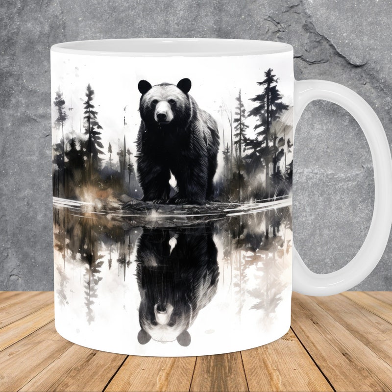 Bear Drawing Mug - Etsy