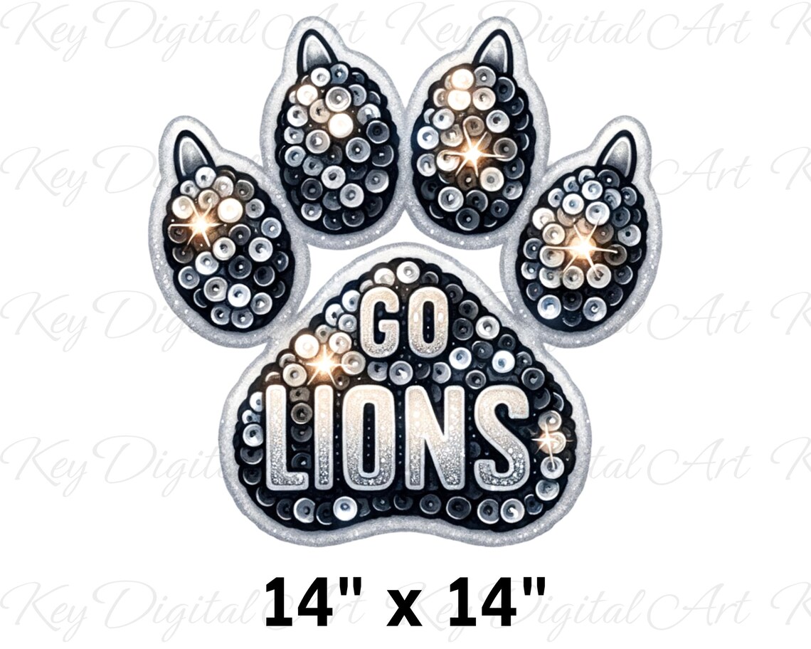 Go Lions Png, Sequins Png, Lions Png, Glitter Png, Sports Png, Mascot ...