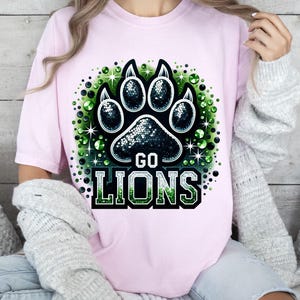Go Lions Png, Mascot Png, Sports Png, Lions Png, Sequins Png, Glitter ...