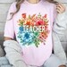 Teacher Png, Flower Png, Trendy Png, Retro Png, Teacher Sublimation ...