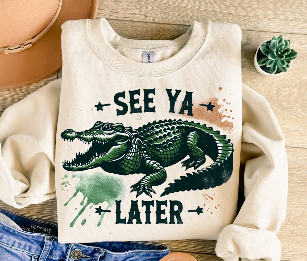 See Ya Later Png, Alligator Png, Funny Png, Vintage Png, Alligator ...