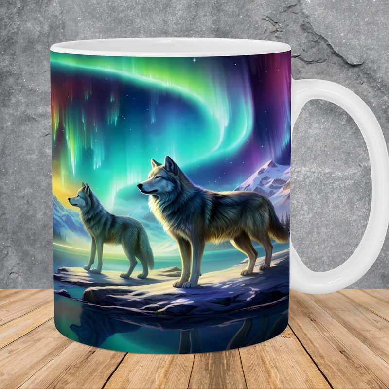 Wolf Mug 15 Oz - Etsy UK