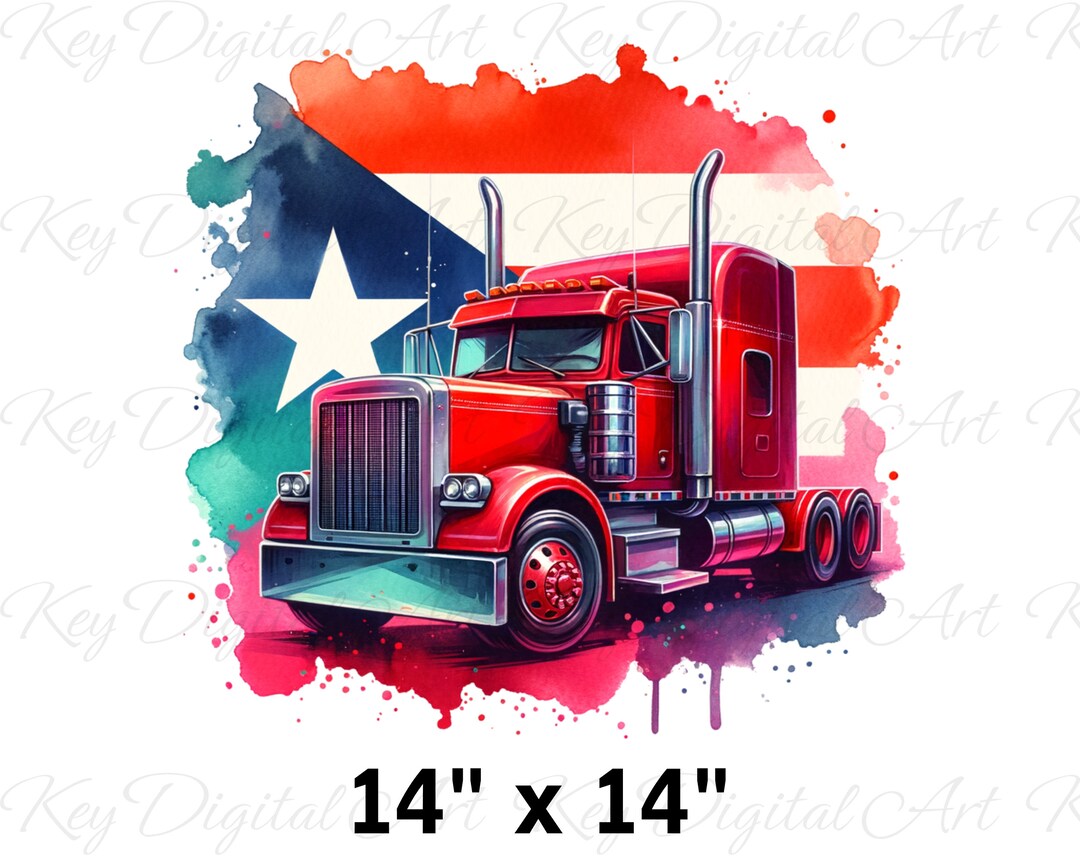Puerto Rico Flag Semi Truck Png, Puerto Rico Flag Png, Semi Truck Png ...