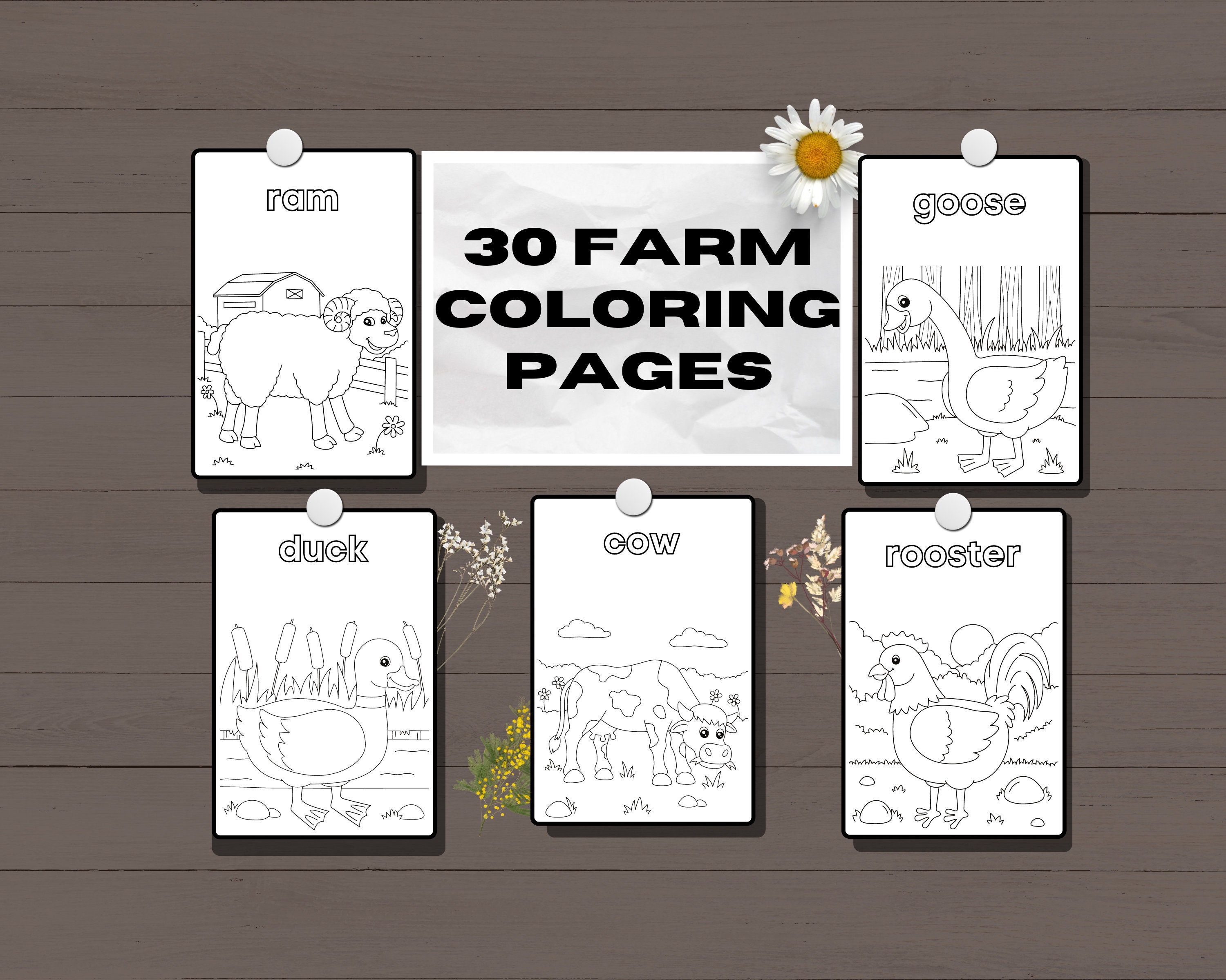 30 Printable Farm Pages Farm Animals All Ages Coloring Pages ...