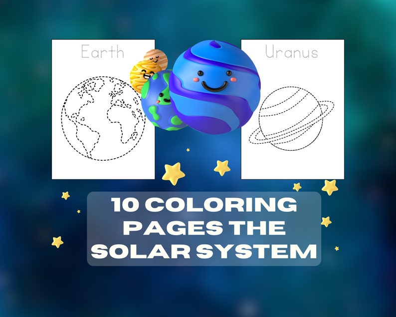 10 Printable Pages of the Solar System Review and Color the Planets ...