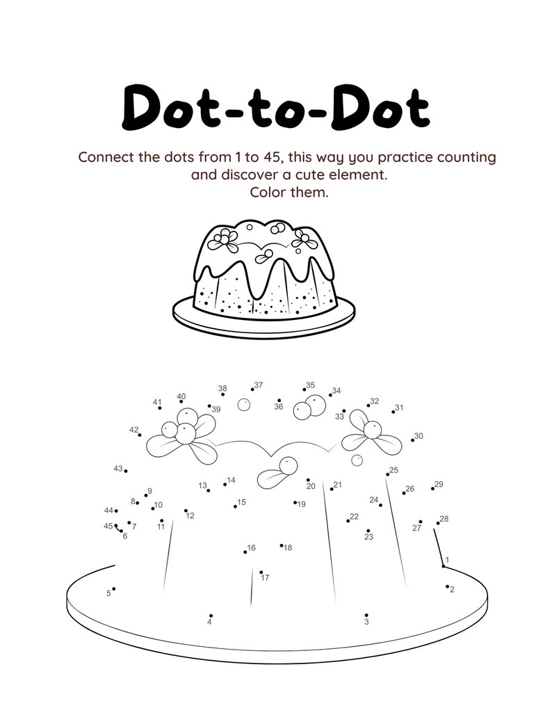 40 Printable Number Matching and Coloring Pages Join Numbers Coloring ...