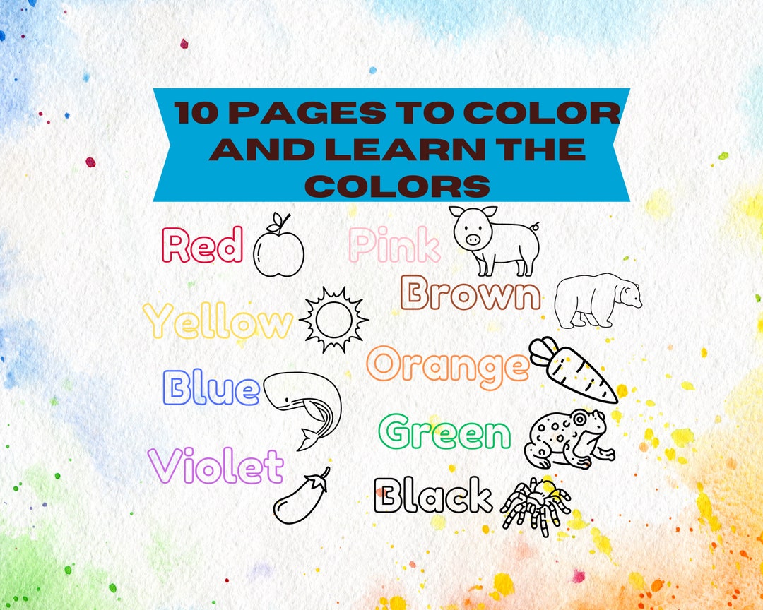 10 Printable Pages to Learn Colors Color Drawings the Colors School ...