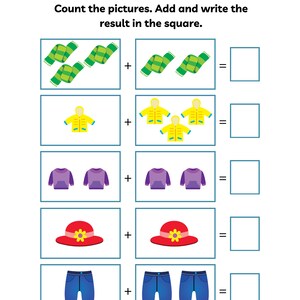20 Pages of Printable Addition Exercises Add up to 5, 10, 15 and 20 ...