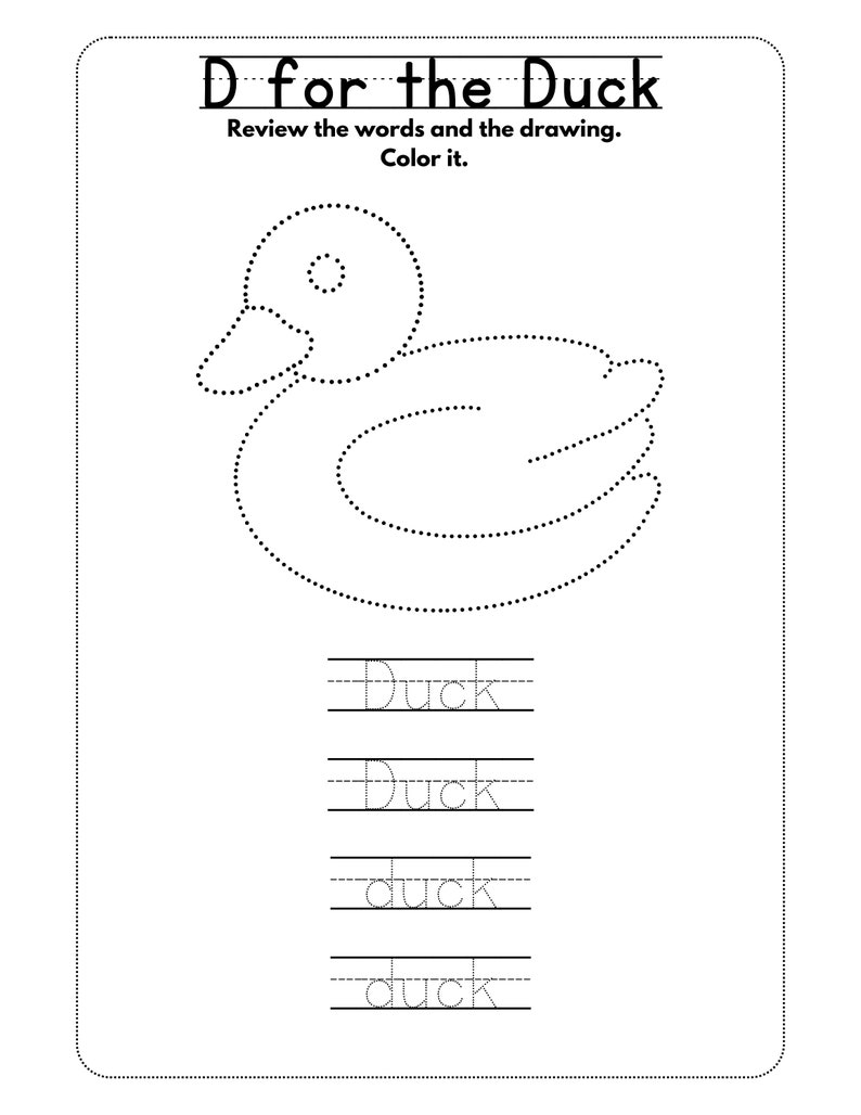 26 Printable Alphabet Pages Review Words and Pictures Coloring Drawings ...