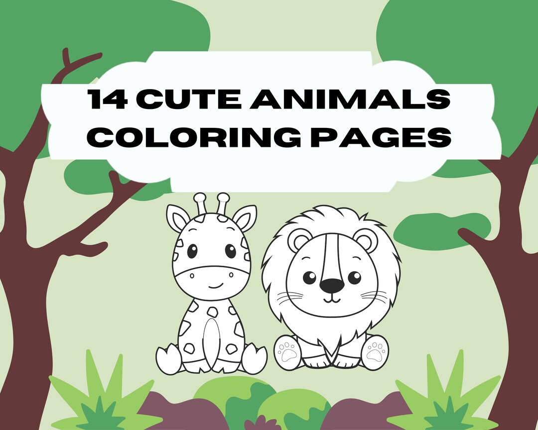 14 Cute Printable Coloring Animals Animals to Color Preschool Age ...