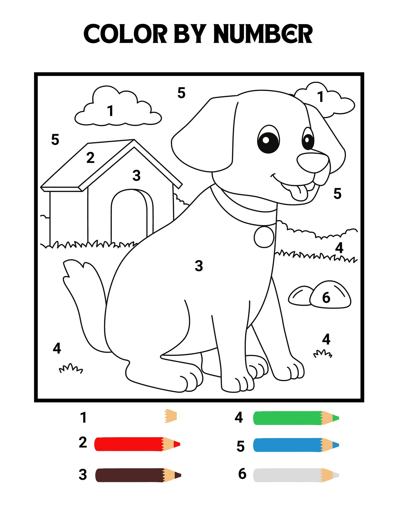 11 Coloring Pages by Number Color by Numbers Color by Number Exercises ...