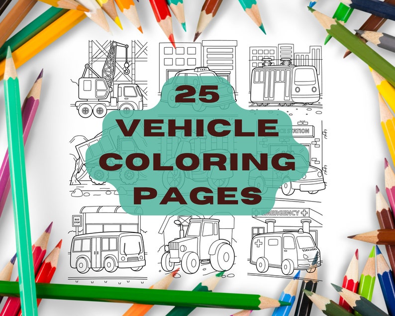 25 Printable Vehicle Coloring Pages Coloring Vehicles for All Ages ...