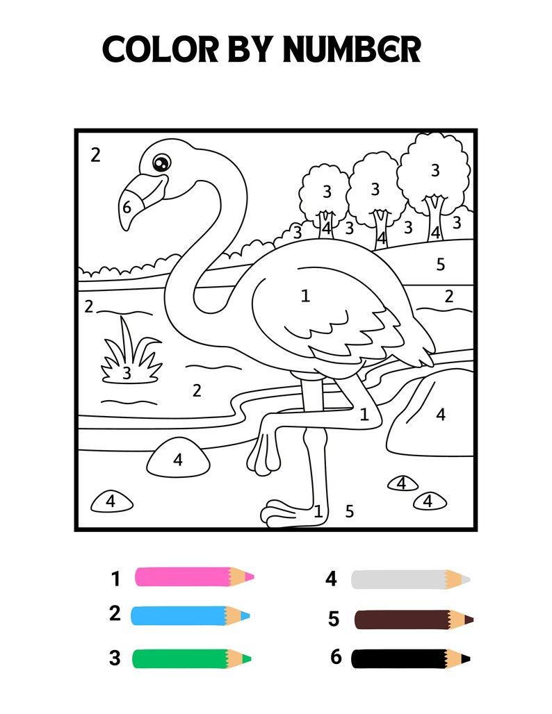 11 Coloring Pages by Number | Color by Numbers | Color by Number ...