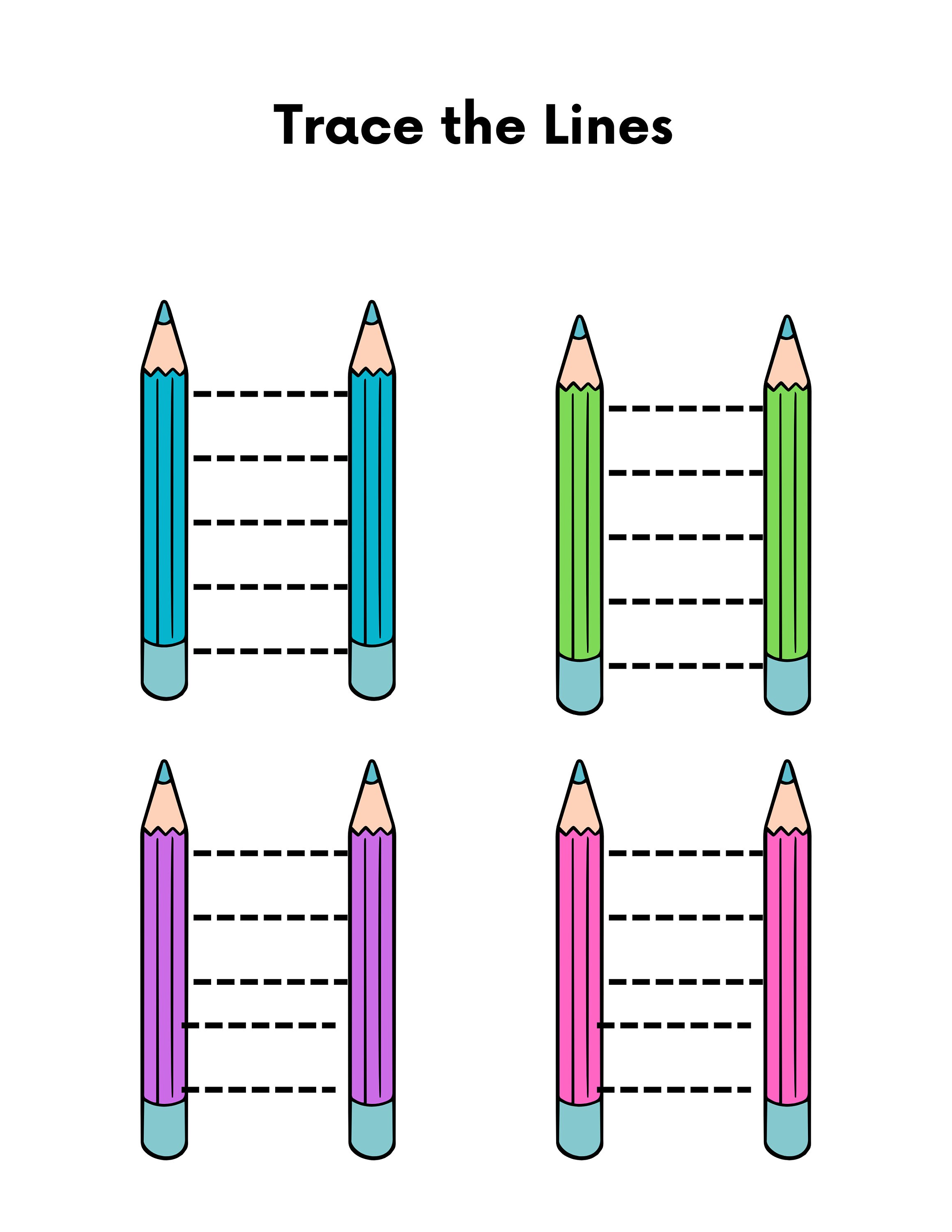 28 Printable Pages for Tracing Lines Draw Lines School Activities ...