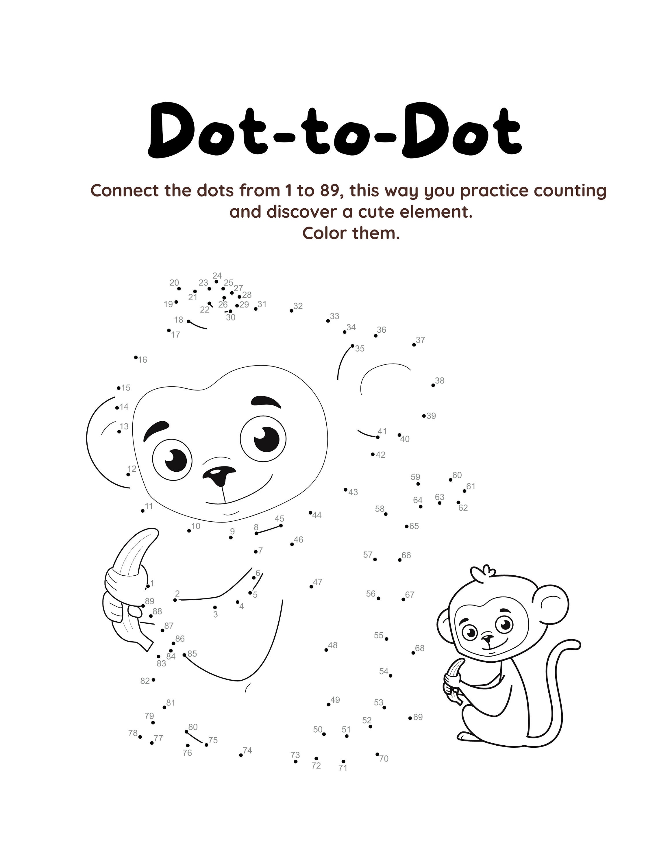 40 Printable Number Matching and Coloring Pages Join Numbers Coloring ...