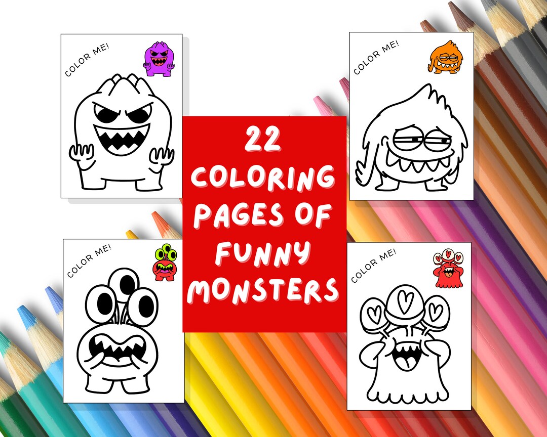 22 Funny Monsters Coloring Pages Coloring Funny Drawings Coloring Pages ...
