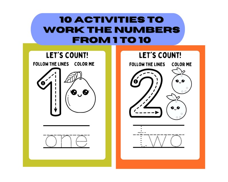 10 Printable Pages to Review Numbers 1 to 10 Preschool Mathematics ...