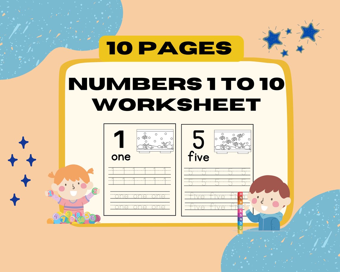10 Printable Pages of the Numbers From 1 to 10 Numbers From 1 to 10 ...