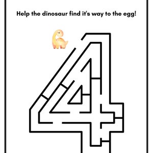 10 Printable Number Maze Pages 0-9 Number Maze Maze of Numbers From 0 ...