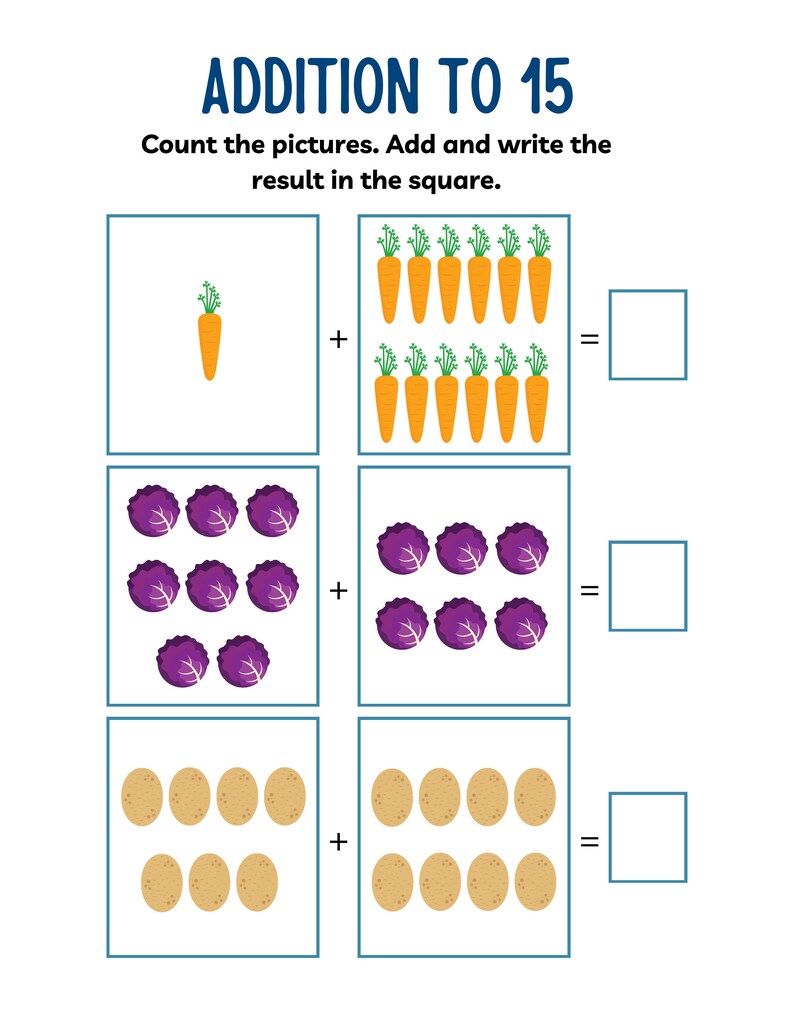 20 Pages of Printable Addition Exercises Add up to 5, 10, 15 and 20 ...