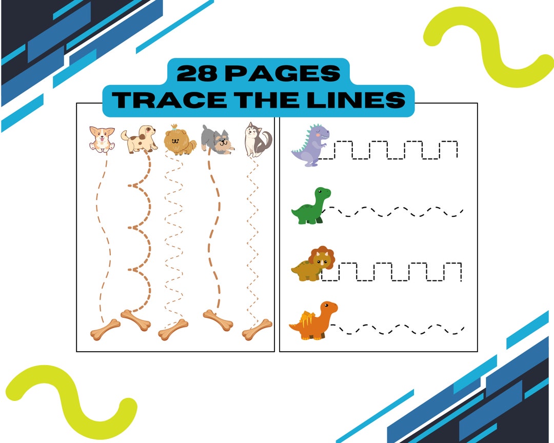 28 Printable Pages for Tracing Lines Draw Lines School Activities ...