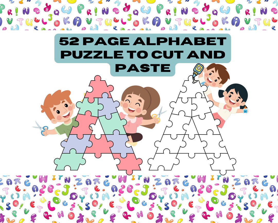 52 Printable Alphabet Pages Cut and Paste to Form the Letters of the ...