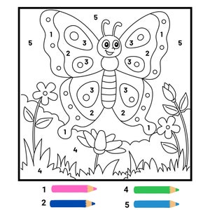 11 Coloring Pages By Number Color By Numbers Color By Number