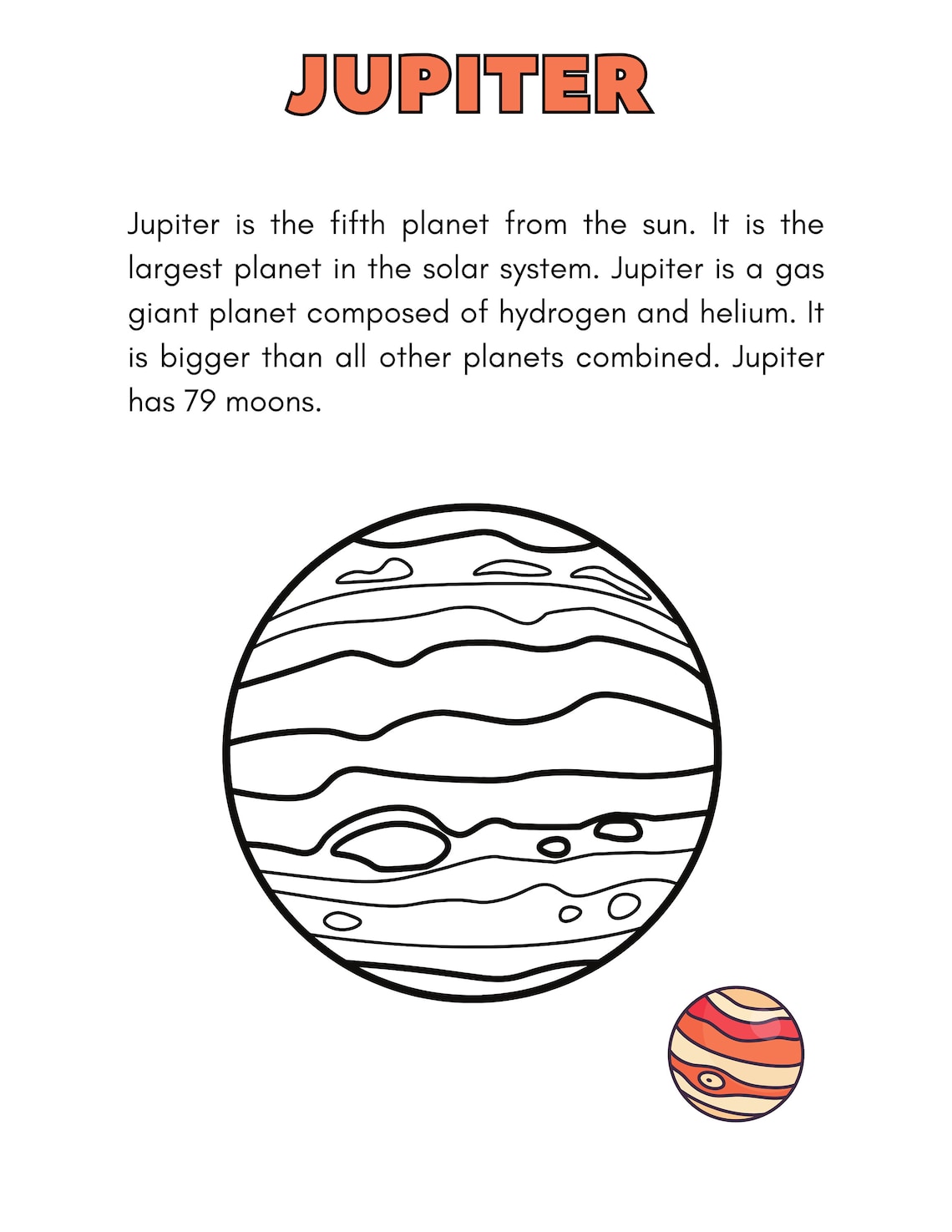 12 Printable Pages of the Planets of the Solar System Color the Planets ...