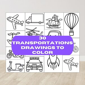 30 Printable Drawings of Transportation to Color Transportation ...