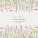 Meadow Watercolor Flower Clipart, Floral Clipart, Wildflowers Floral ...