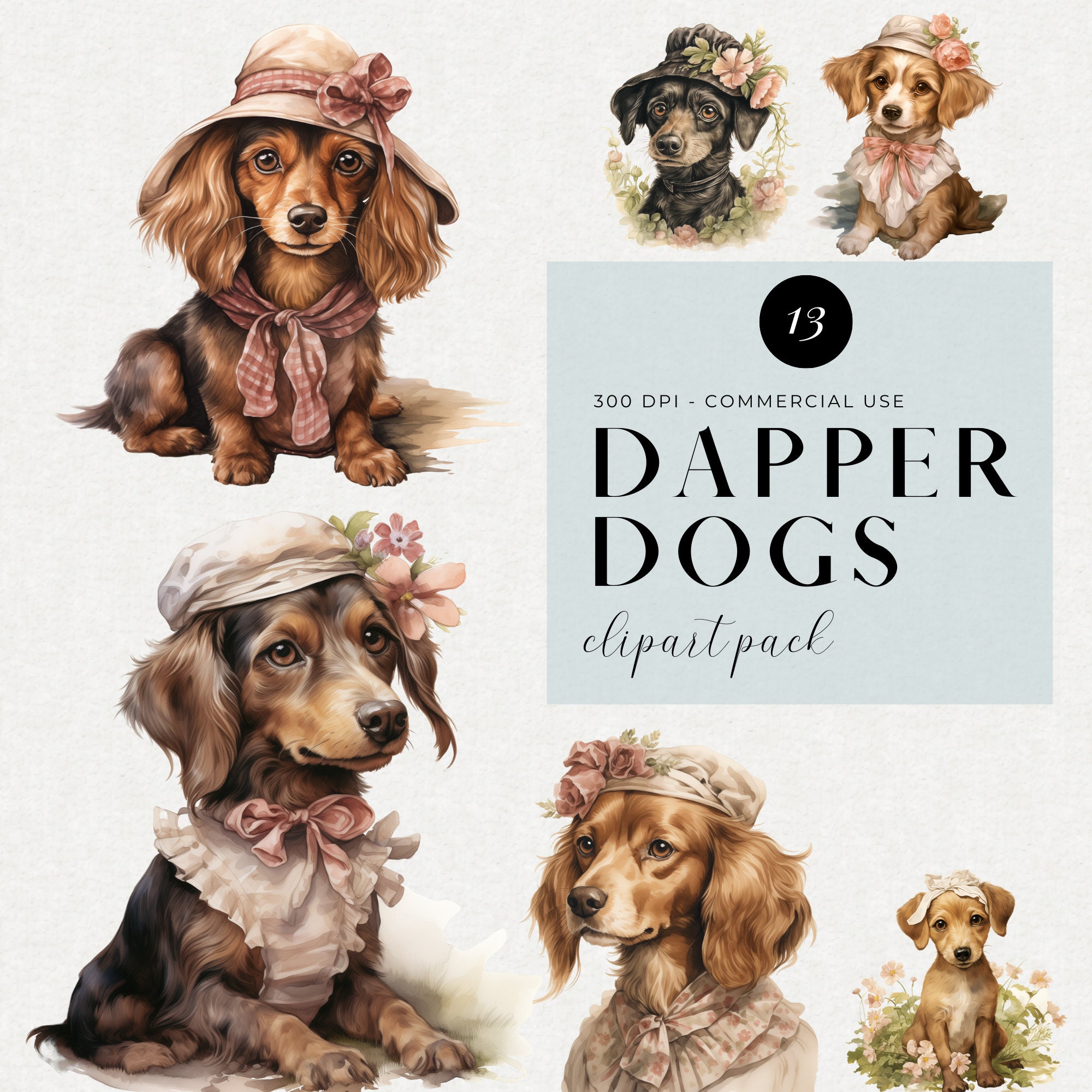 Dapper Dogs Clipart Bundle, Transparent PNG, Weird Clip Art, Junk ...