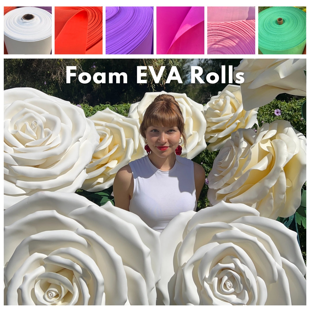 15 M Foamiran EVA Foam Roll 2mm Thick for Giant Flowers - Etsy