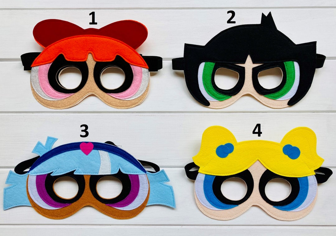 Power Girls Inspired Felt Masks: Halloween Costume, Birthday Party - Etsy