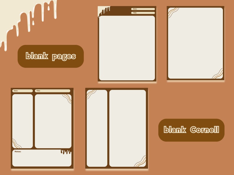 Cute Aesthetic Digital Note Template Goodnotes Standard Size - Etsy