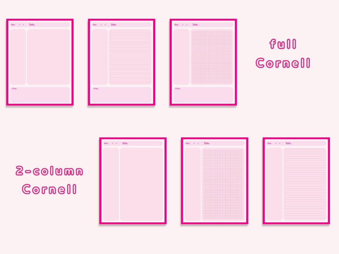 Aesthetic Digital Note Template Goodnotes Standard Size Template PDF ...