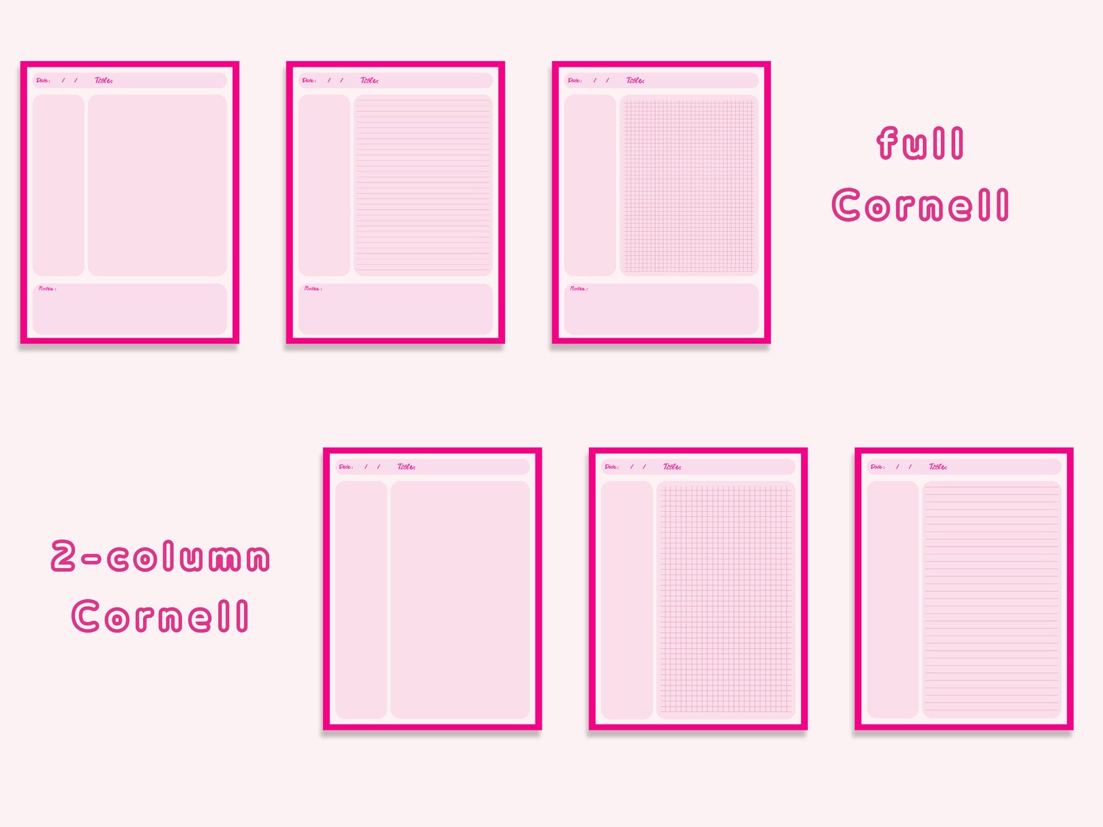 Aesthetic Digital Note Template Goodnotes Standard Size Template PDF ...