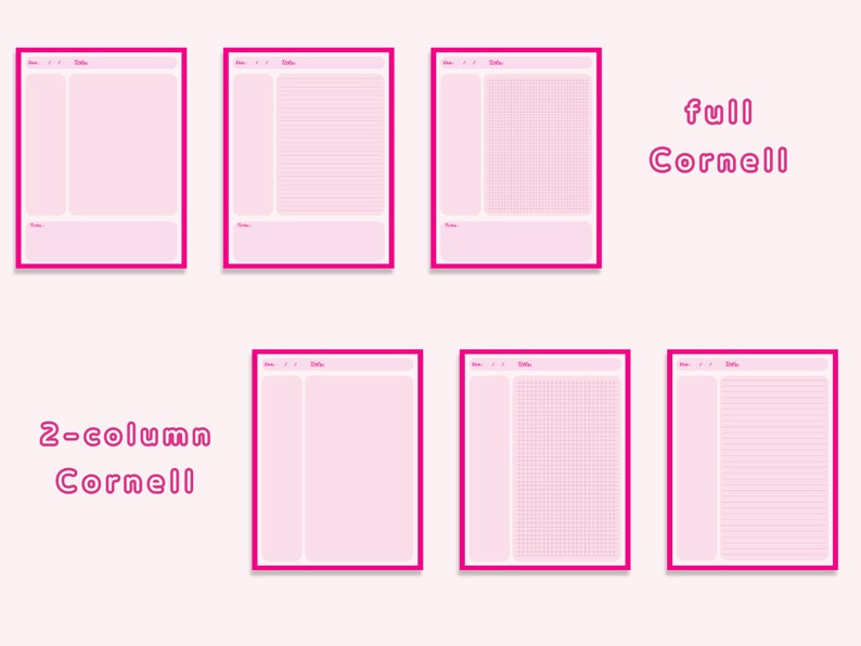 Aesthetic Digital Note Template Goodnotes Standard Size Template PDF ...