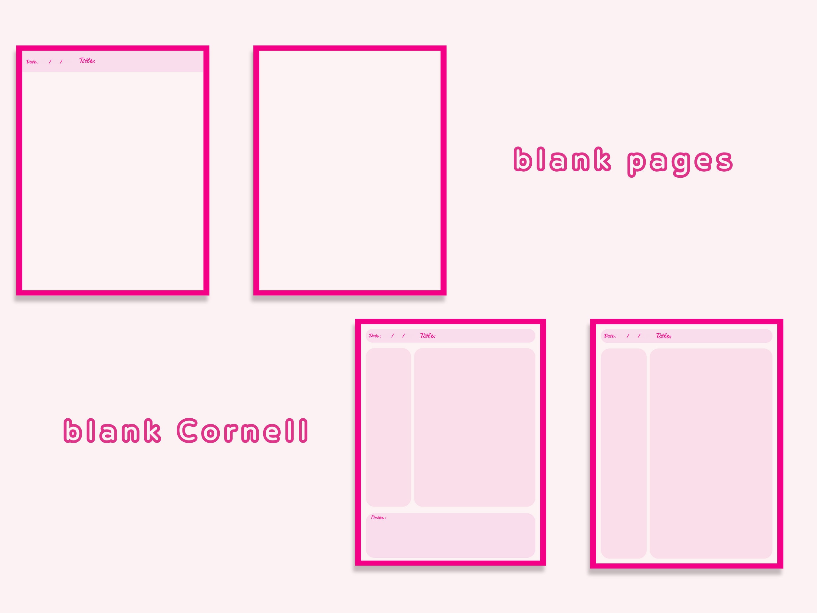 Aesthetic Digital Note Template Goodnotes Standard Size Template PDF ...