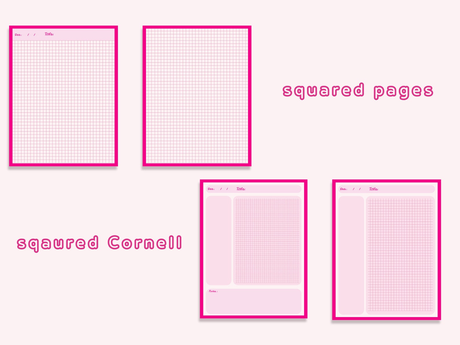 Aesthetic Digital Note Template Goodnotes Standard Size Template PDF ...