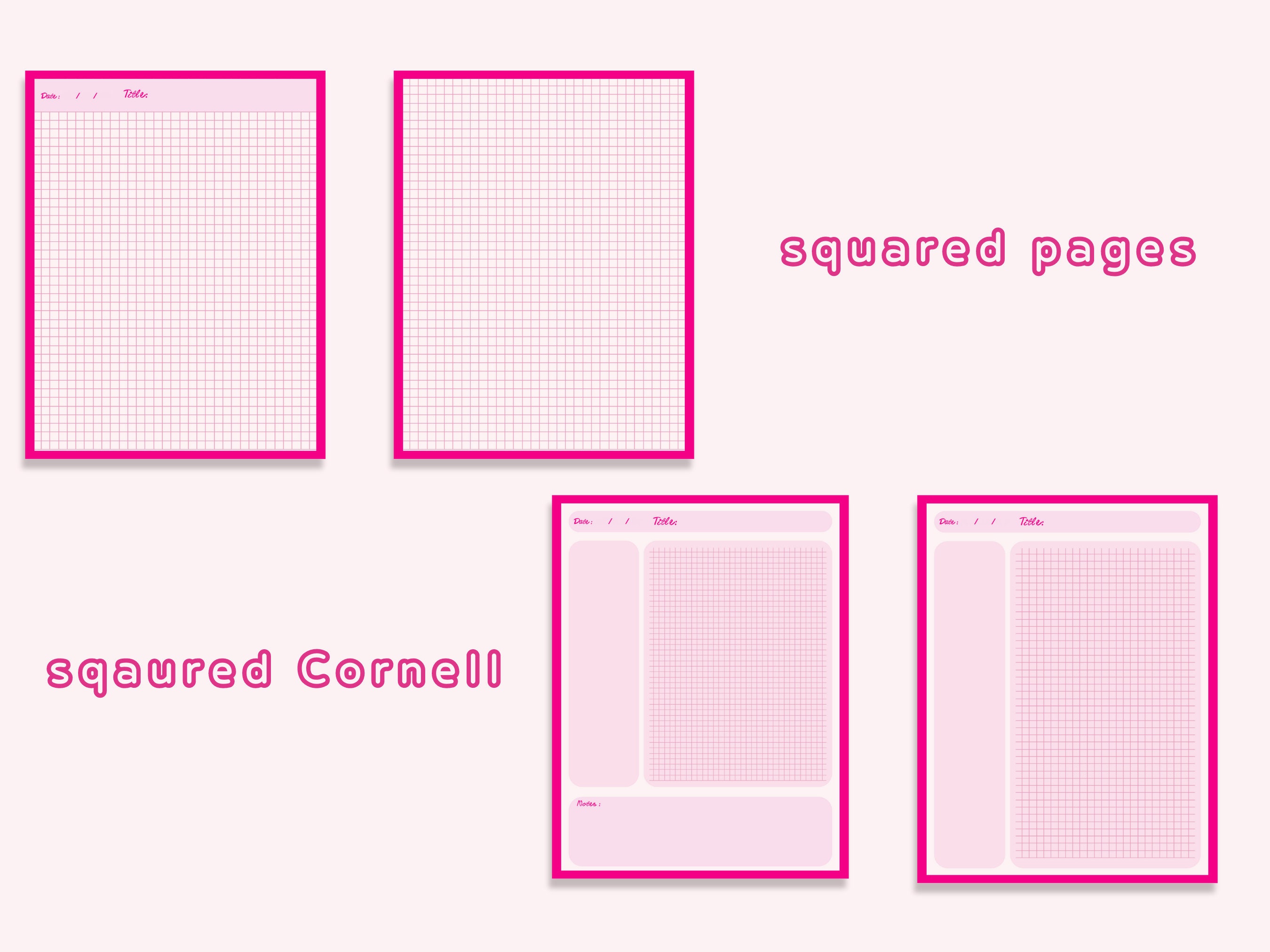 Aesthetic Digital Note Template Goodnotes Standard Size - Etsy