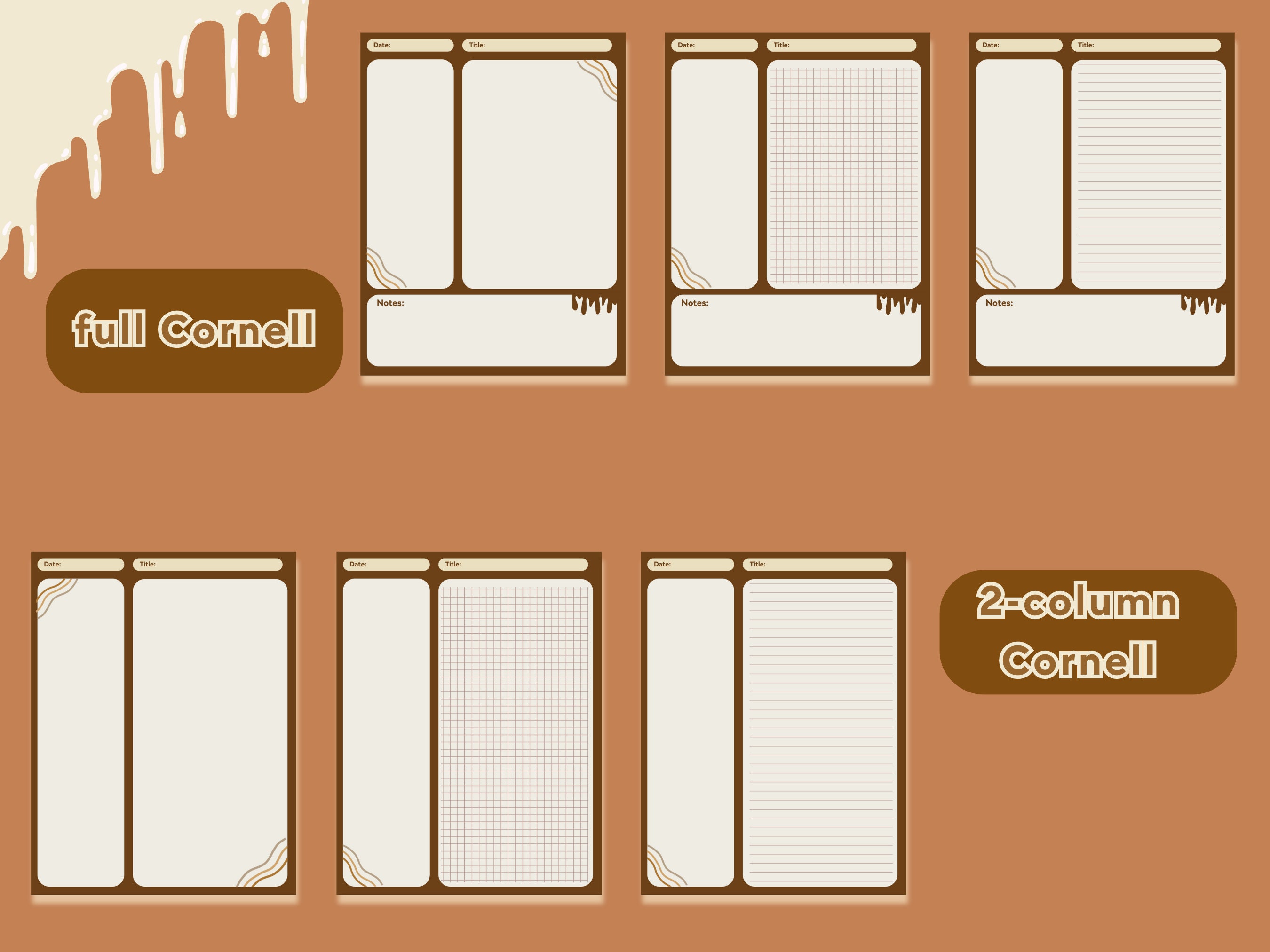 Cute Aesthetic Digital Note Template Goodnotes Standard Size - Etsy