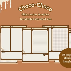 Cute Aesthetic Digital Note Template Goodnotes Standard Size Template ...