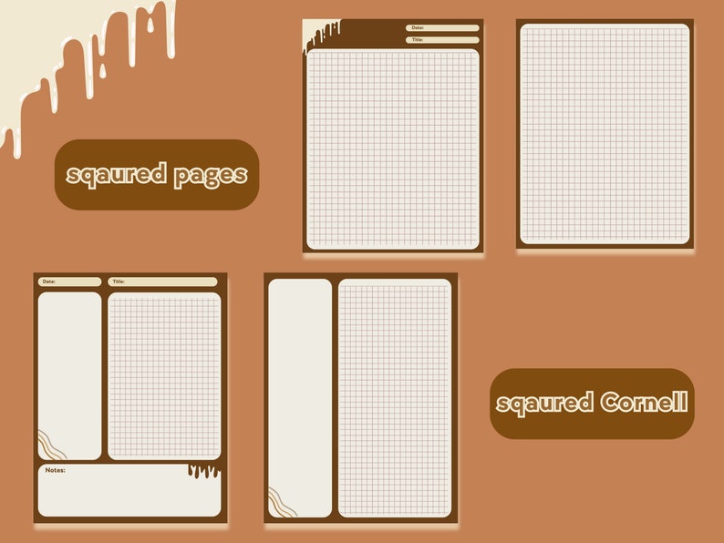 Cute Aesthetic Digital Note Template Goodnotes Standard Size - Etsy