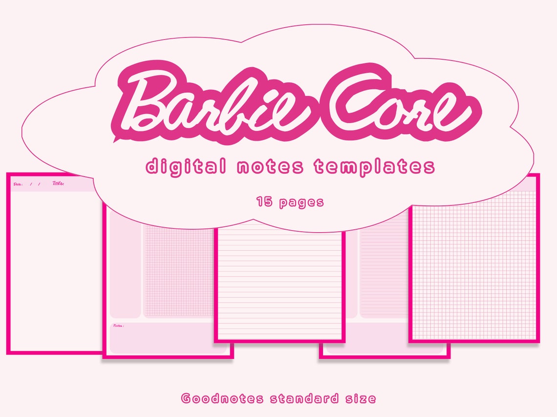 Aesthetic Digital Note Template Goodnotes Standard Size - Etsy